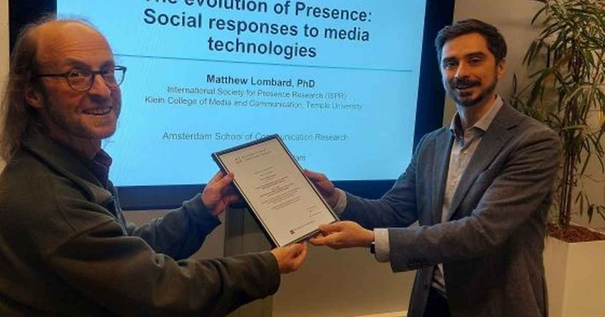 Matthew Lombard wins ASCoR McQuail Award - ASCoR - University of Amsterdam
